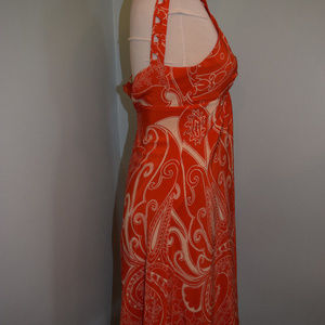 Anthropologie | Dresses | Beth Bowley Anthropologie Orange Silk Dress ...